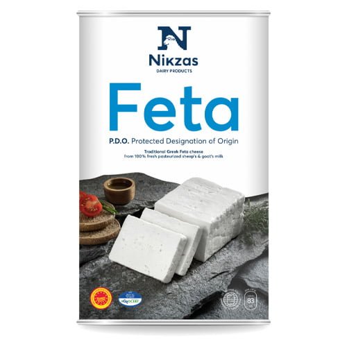 Premium Nikzas Feta Cheese PDO 15kg- Greek Wholesale Supply